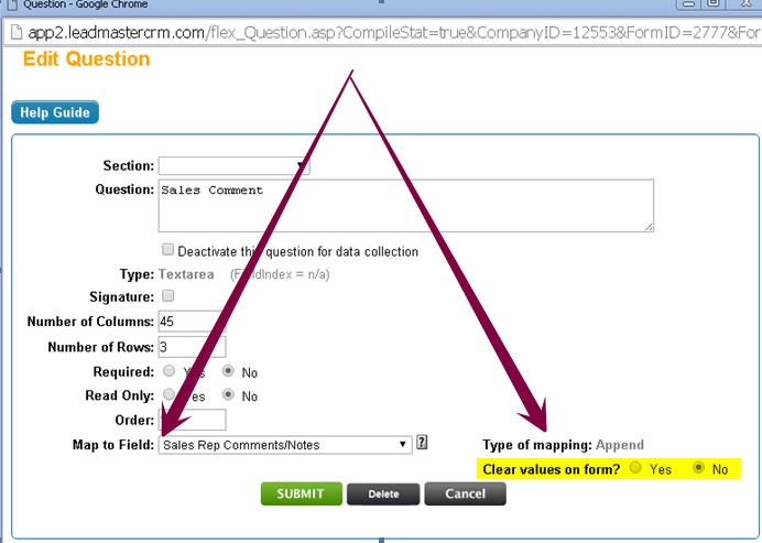 LeadMaster CRM Knowledgebase - How to FUM into the Record Sales Comments field