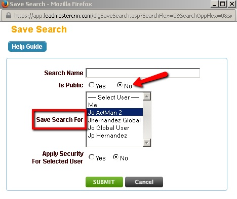 LeadMaster CRM Knowledgebase - How to bypass security on Public Custom Reports