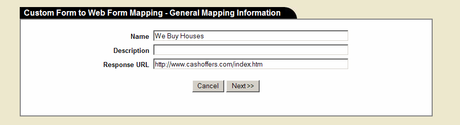 LeadMaster CRM Knowledgebase - Client Web Form to Custom Form Mapping