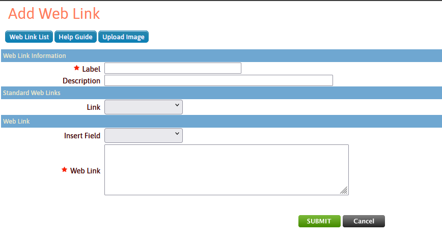 LeadMaster CRM Knowledgebase - Web Links Management