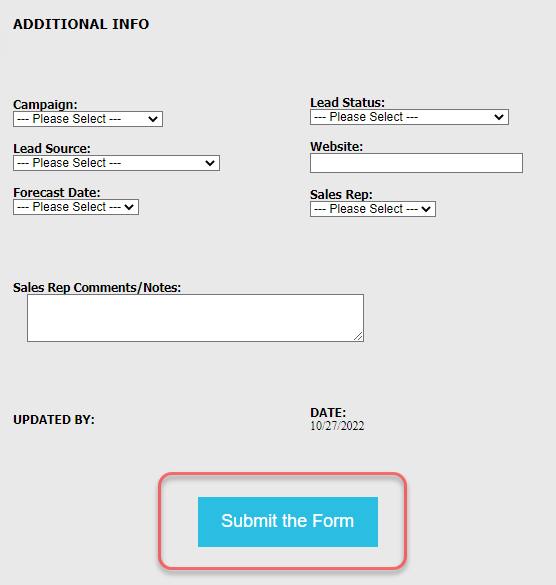 Leadmaster Crm Knowledgebase How To Create A Custom Submit Button On 2791