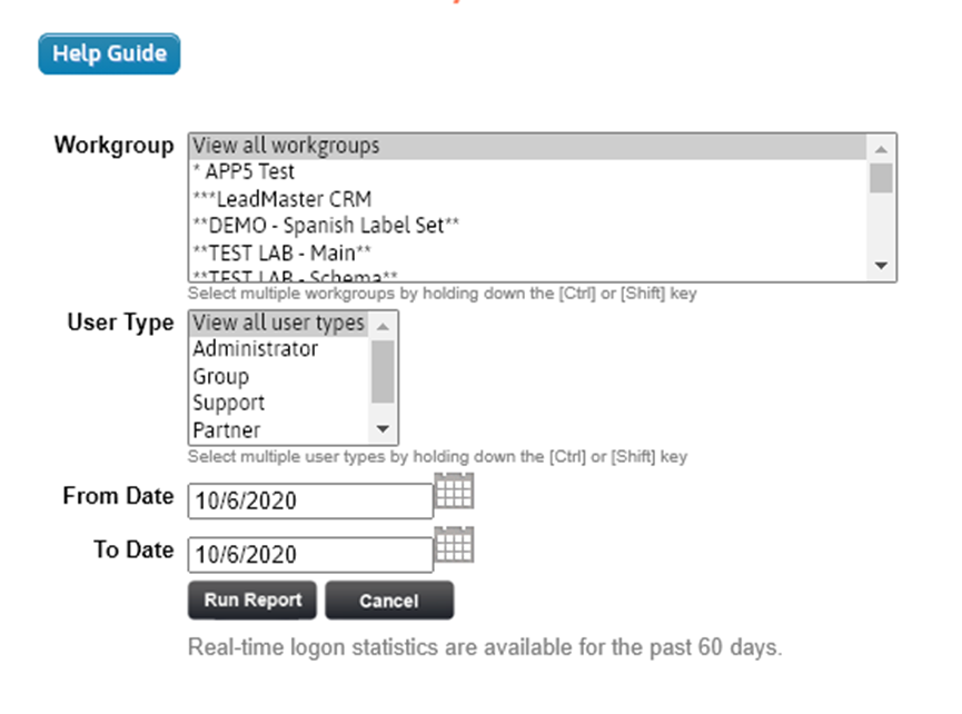 LeadMaster CRM Knowledgebase - Track User Activity